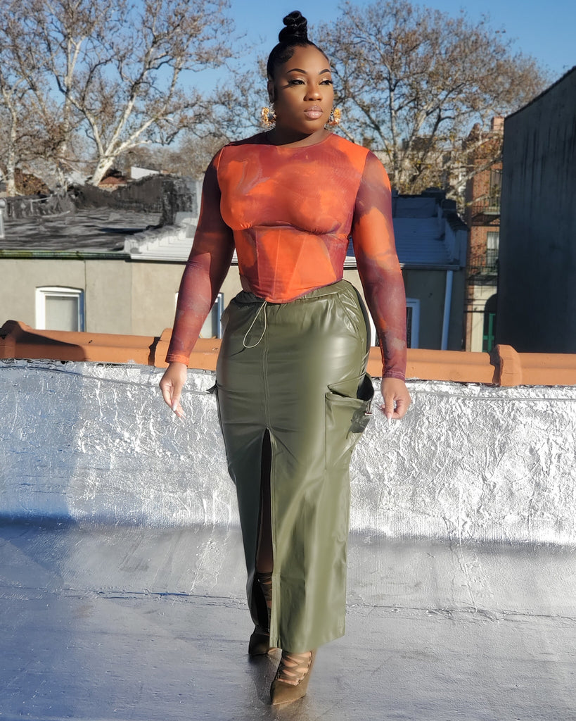 KAYLA FAUX LEATHER SKIRT – LadyTee Collection
