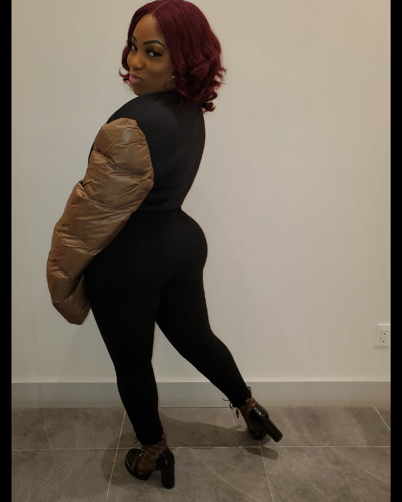 MYA PUFFER JACKET (BROWN) – LadyTee Collection