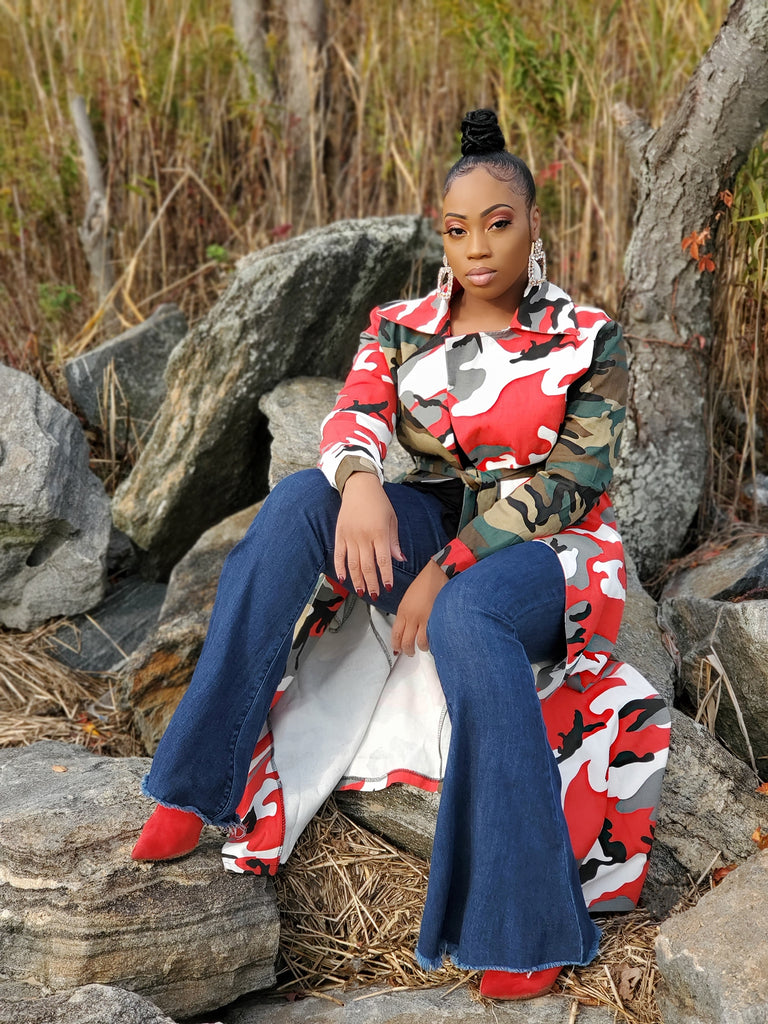 YANDY CAMO TRENCH JACKET – LadyTee Collection